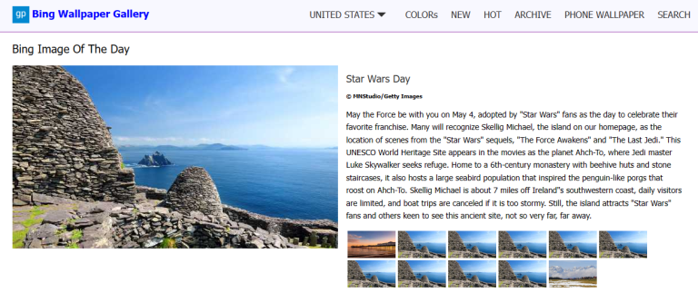 How to find the info on Bing's Daily Wallpaper image - Web Safari at ...